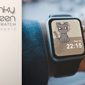 Christmas Lights Watch Face, Cute Cat Smart Watch Screen Wallpaper ...