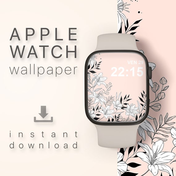 Pink Apple Watch Face Wallpaper Floral Girl Smartwatch - Etsy