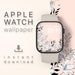 Pink Apple Watch Face Wallpaper Floral Girl Smartwatch Wallpaper Black ...