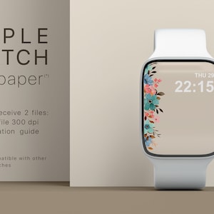 Beige Apple Watch Wallpaper Flowers Apple Watch Face Wallpaper for ...