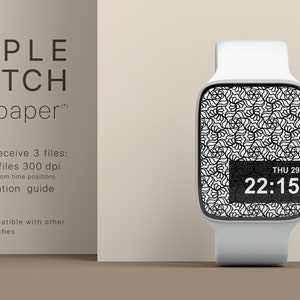 Black and White Apple Watch Face, Abstract Design for Apple Watch Face ...