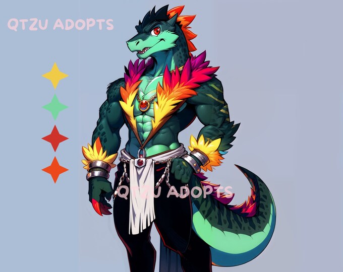 Lizard Furry Adoptable: Unique Character for Adoption! Fursona Adopt ...