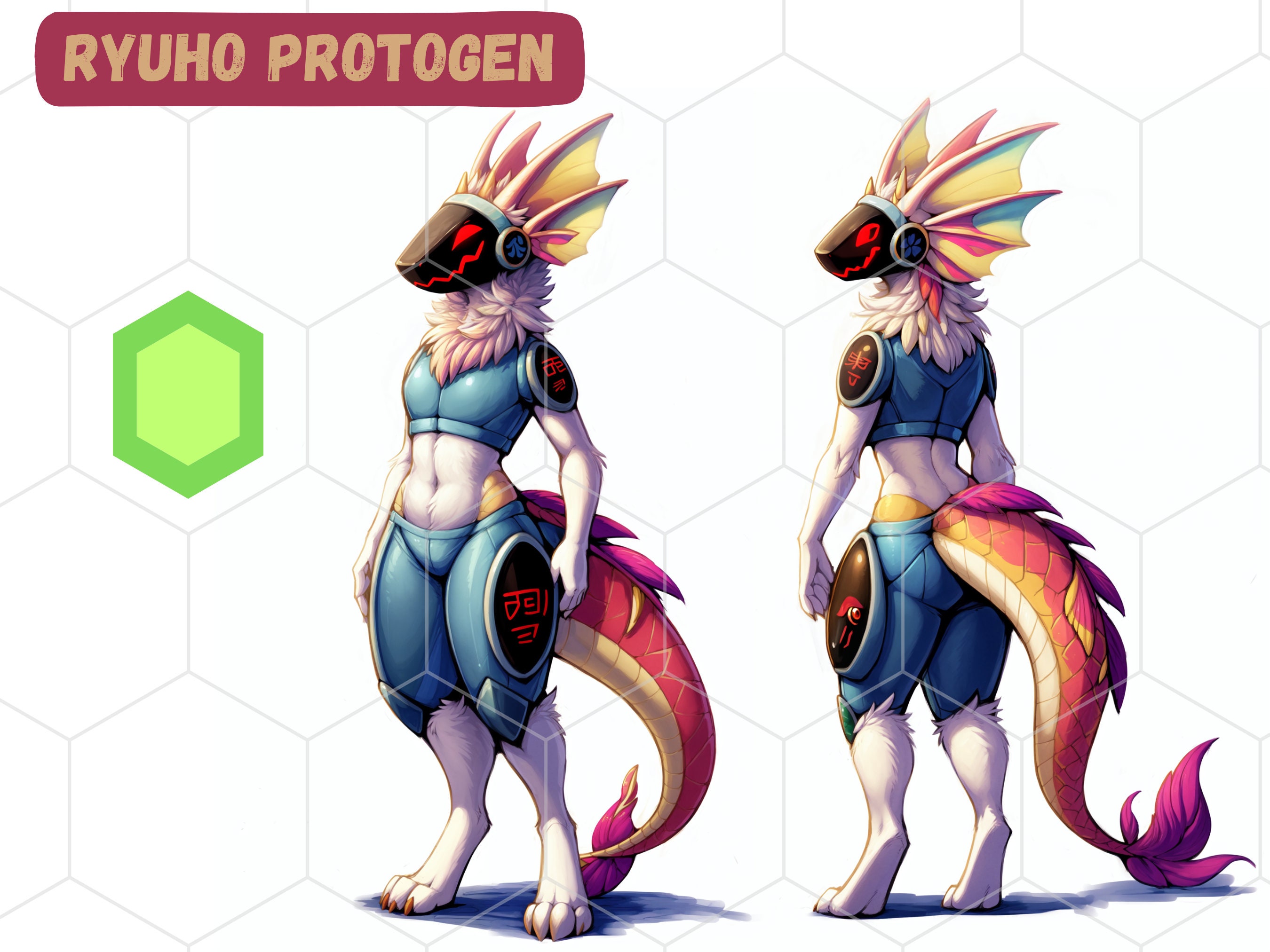Protogen Fursona Adopt Limited Edition: Adoptable Collectable - Etsy