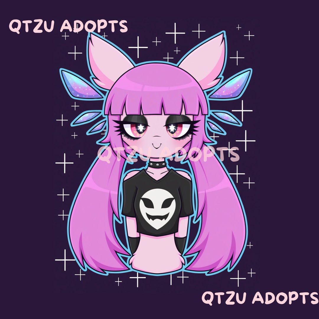 Fursona Portrait/headshot Adopt. Adoptable Anthro OC. Kawaii Pastel ...