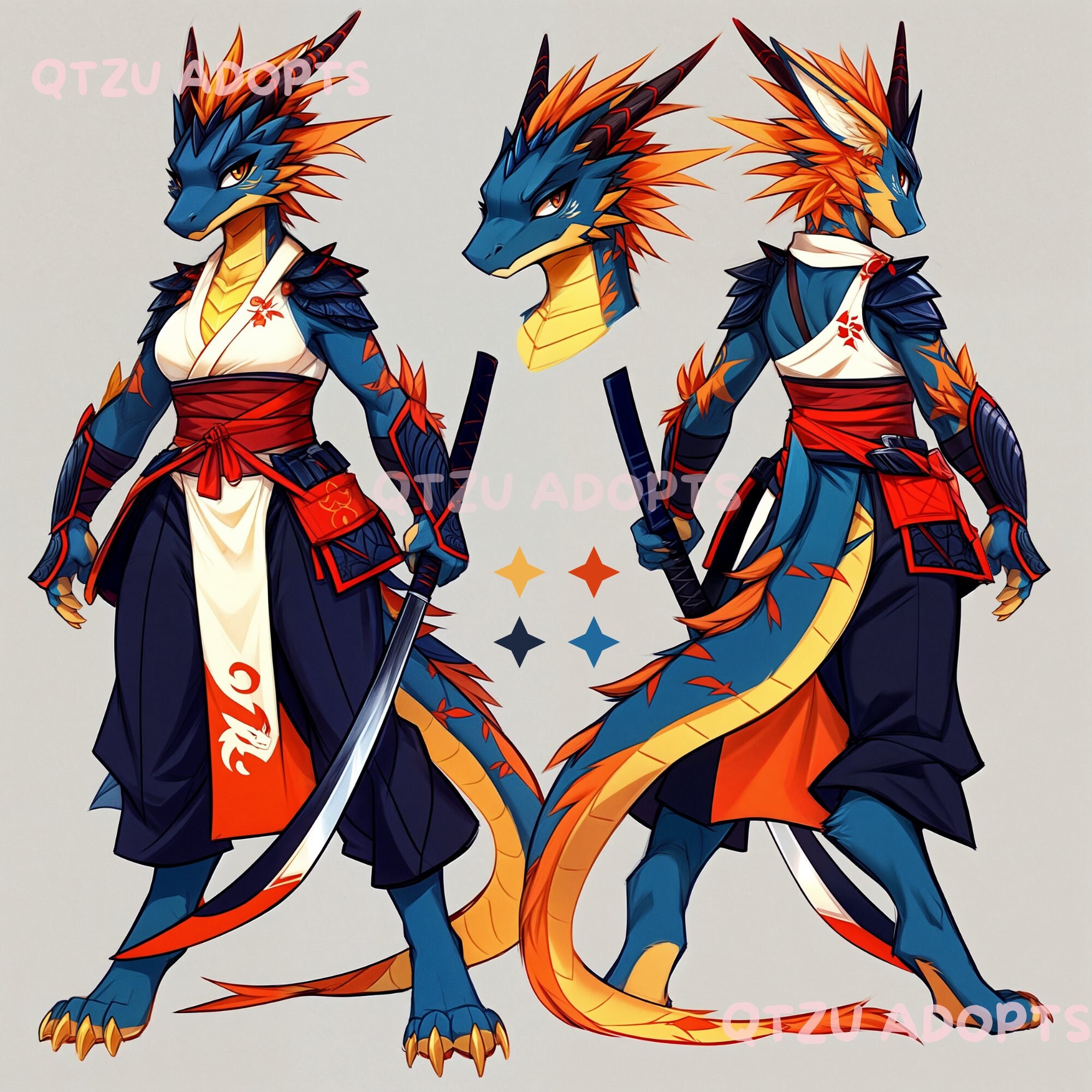 Character Reference Sheet Furry Adoptable: Fursona Adopt One of a Kind ...