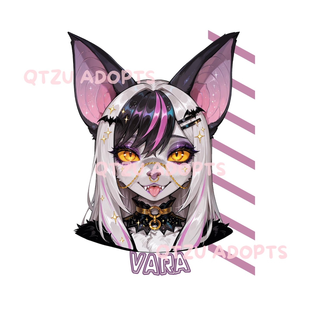 Fursona Headshot/portrait Adopt. ADOPTABLE Anthro OC. Vara. Cute Bat ...