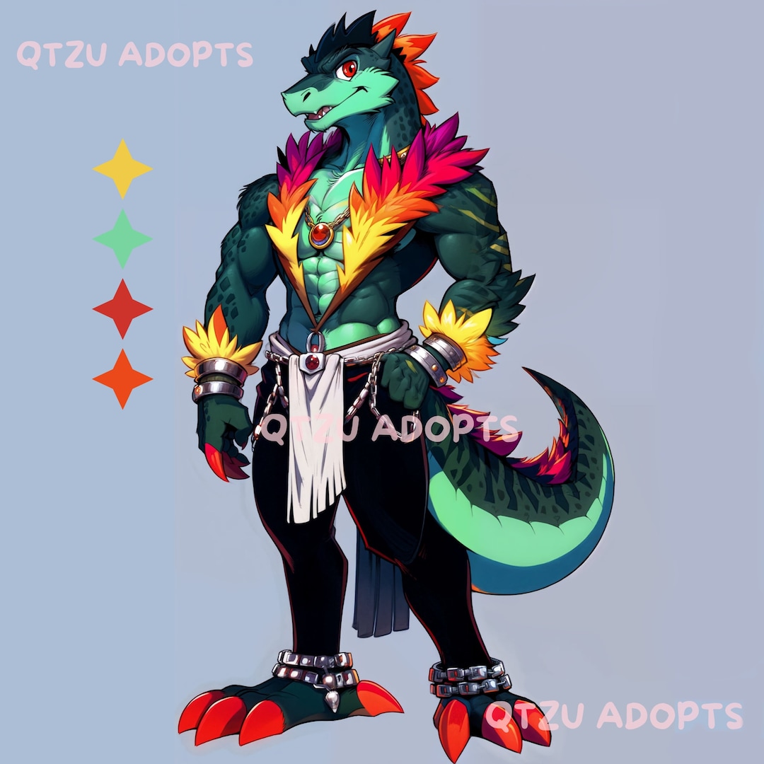Lizard Furry Adoptable: Unique Character for Adoption! Fursona Adopt ...