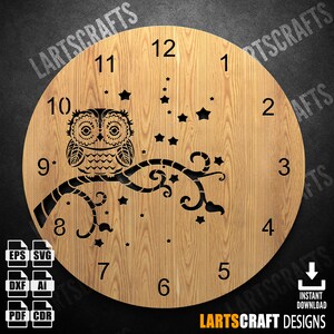 Wall Clock Face CNC Bundle Laser Cut Pack SVG Vector Template for CNC ...