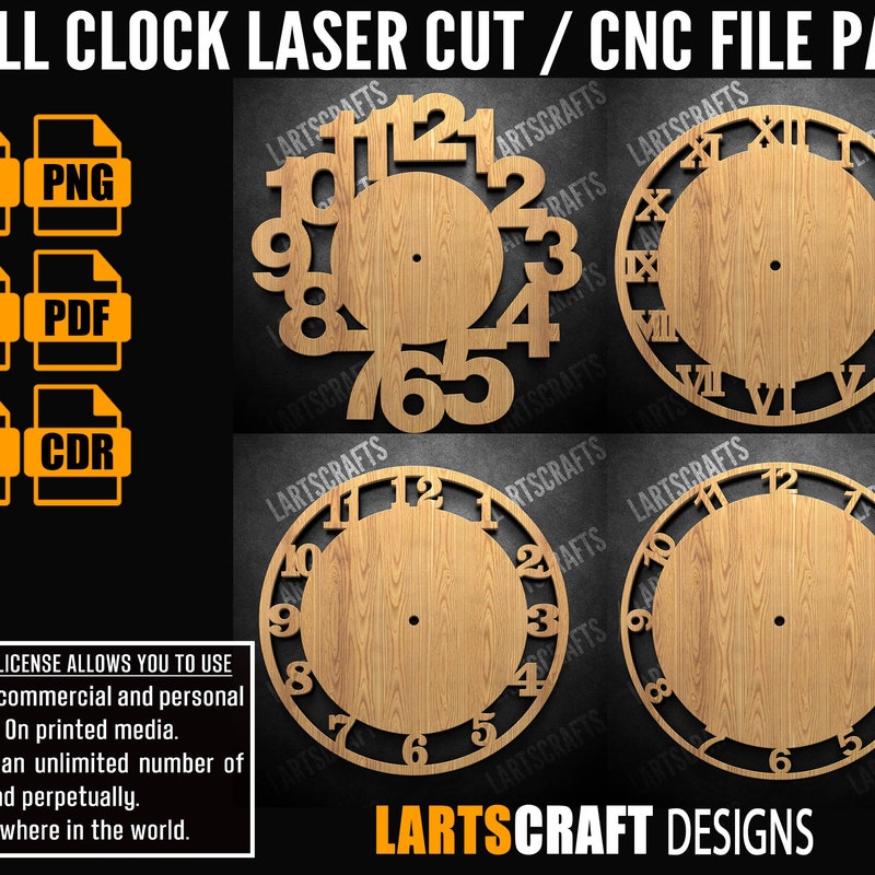 Laser Cut Clock - Etsy