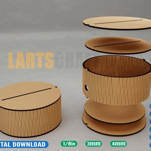 Creative 3D Acrylic Lamp Base Design for Laser and CNC Cutting | DIY ...