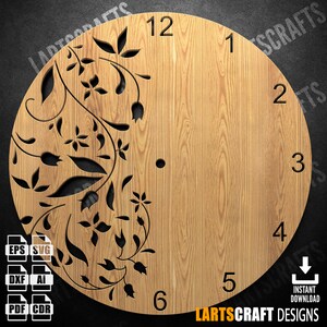 Wall Clock Face CNC Bundle Laser Cut Pack SVG Vector Template for CNC ...