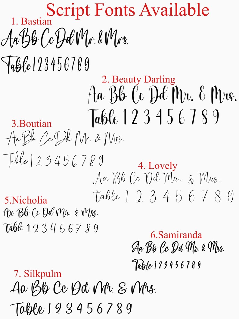 Seating Chart Vinyl Decal Sticker - Etsy