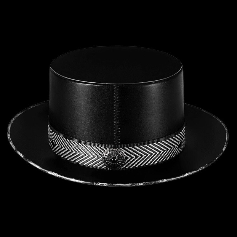 Steampunk Masquerade Hat for Men Women Cosplay Retro Leather Halloween ...