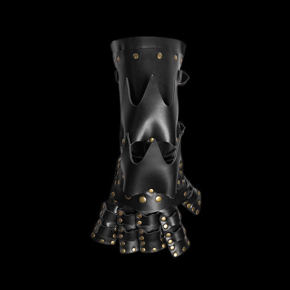 Retro Leather Gloves Steampunk Armguards Vintage Arm Guard Gothic ...