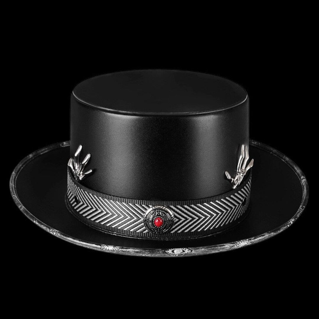 Steampunk Masquerade Hat for Men Women Cosplay Retro Leather Halloween ...