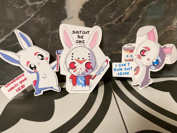 3 PACK Cute Bunny Stickers Bunny Rabbit Sticker Set Animal - Etsy