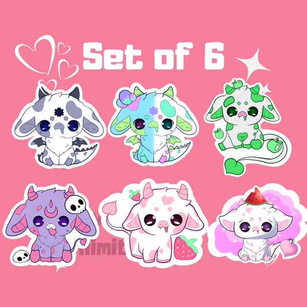 Fruit Cow Sticker - Etsy