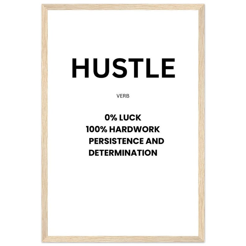 HUSTLE Motivational Wall Art, Office Wall Art, Inspirational Wall Art ...