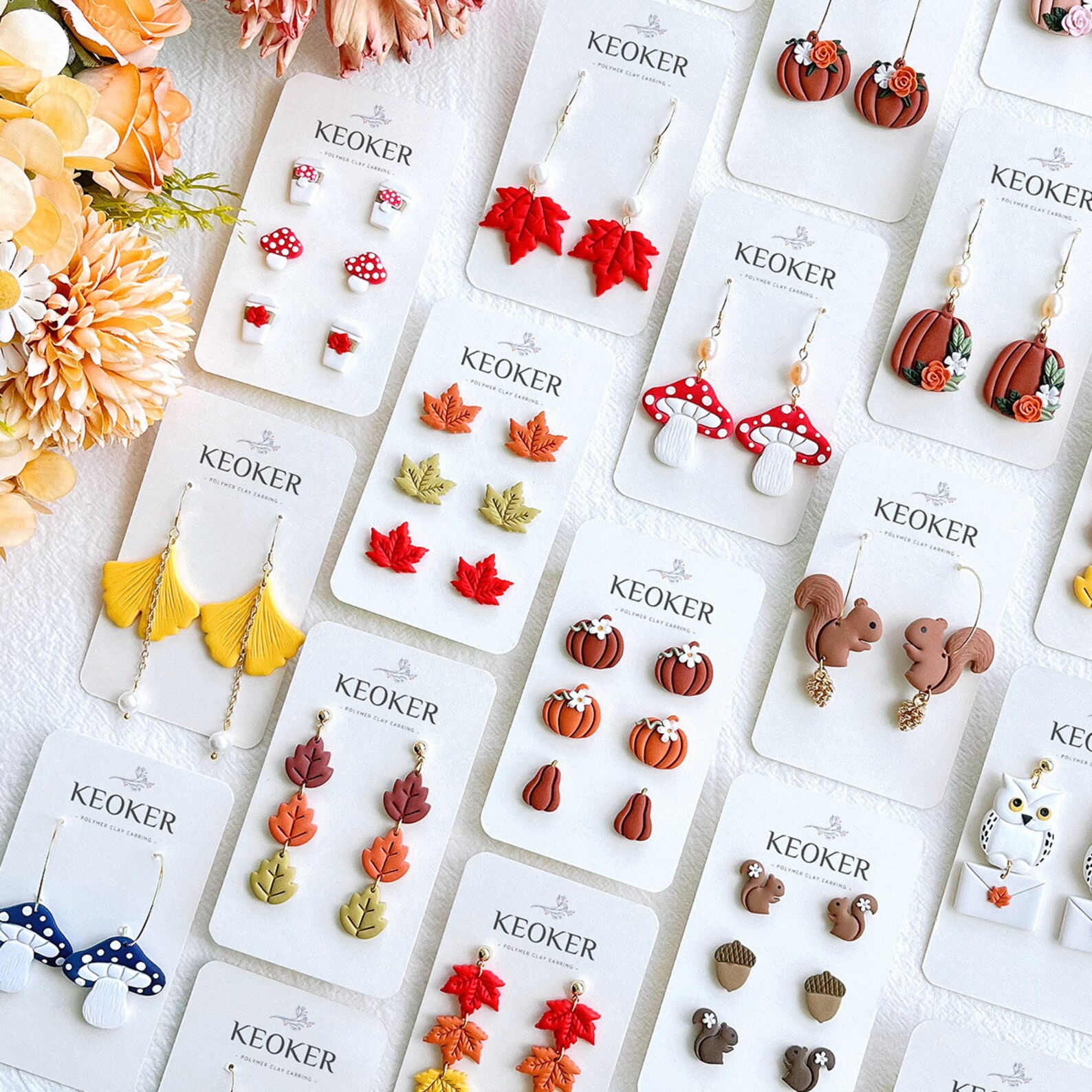 Keoker Fall Polymer Clay Cutters Maple Leaf Clay Cutters for Earrings ...