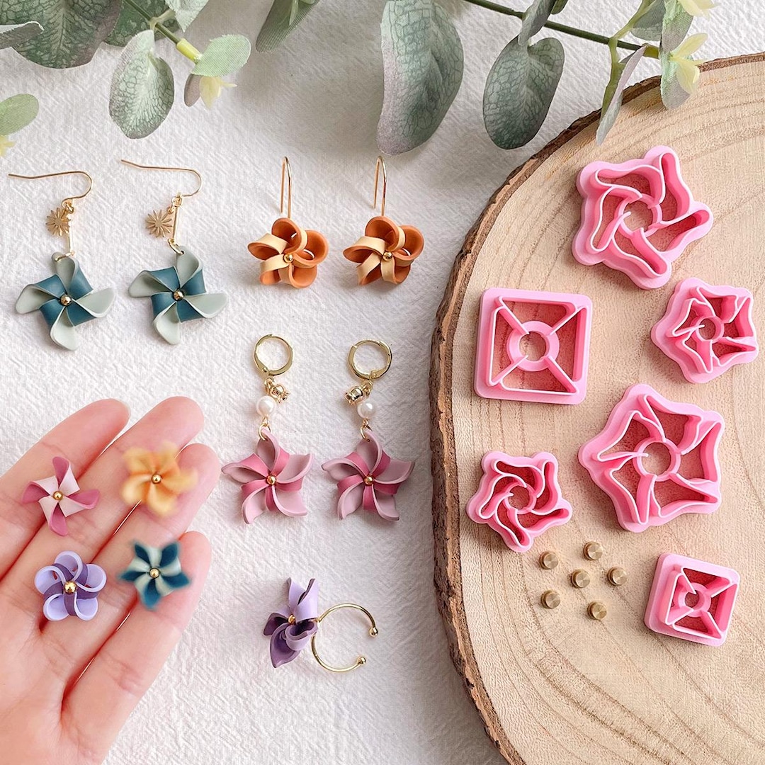 KEOKER Pinwheel Polymer Clay Cutters, Spring Polymer Clay Cutters ...