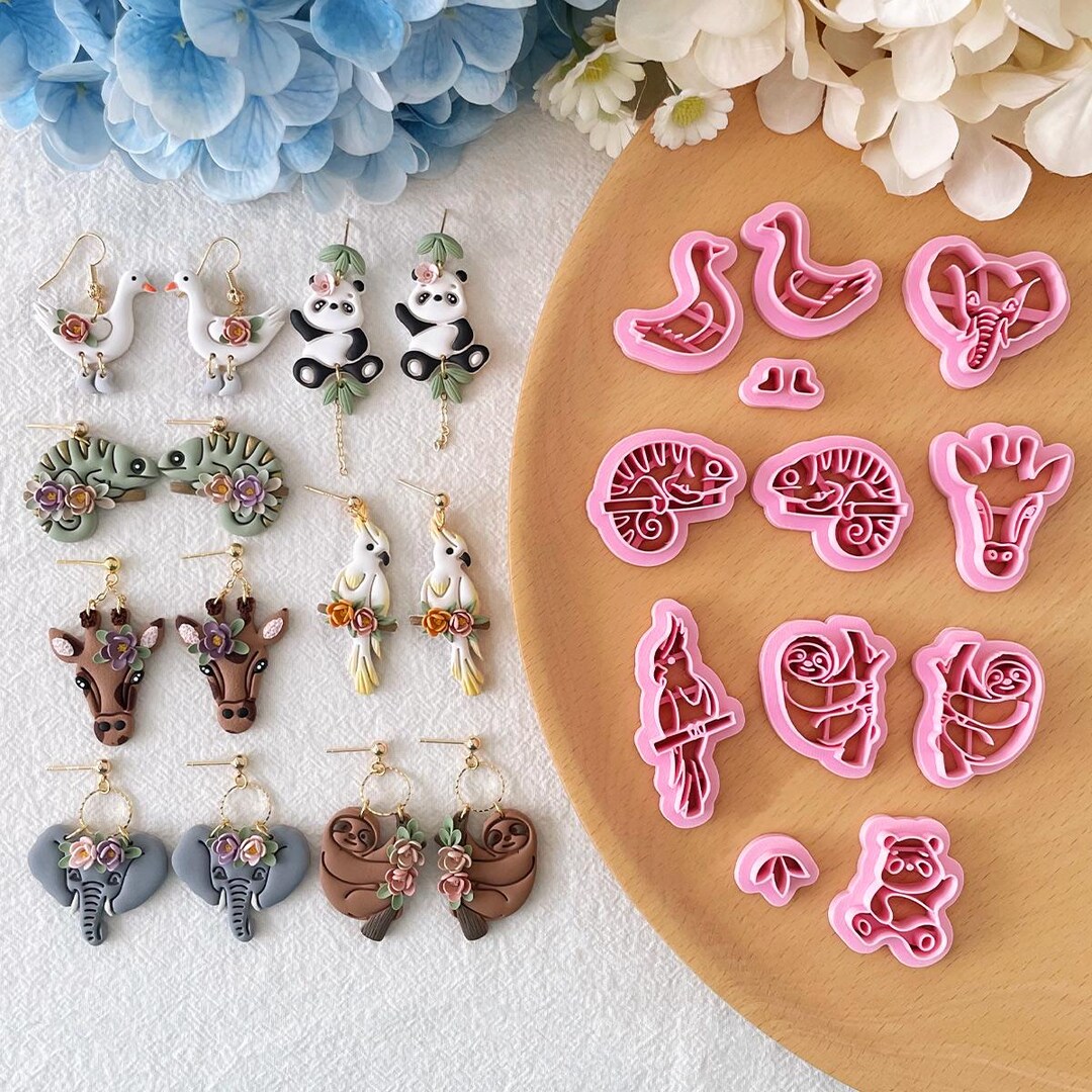 KEOKER Animal Polymer Clay Cutters, 12 Shapes Clay Cutters for Polymer ...