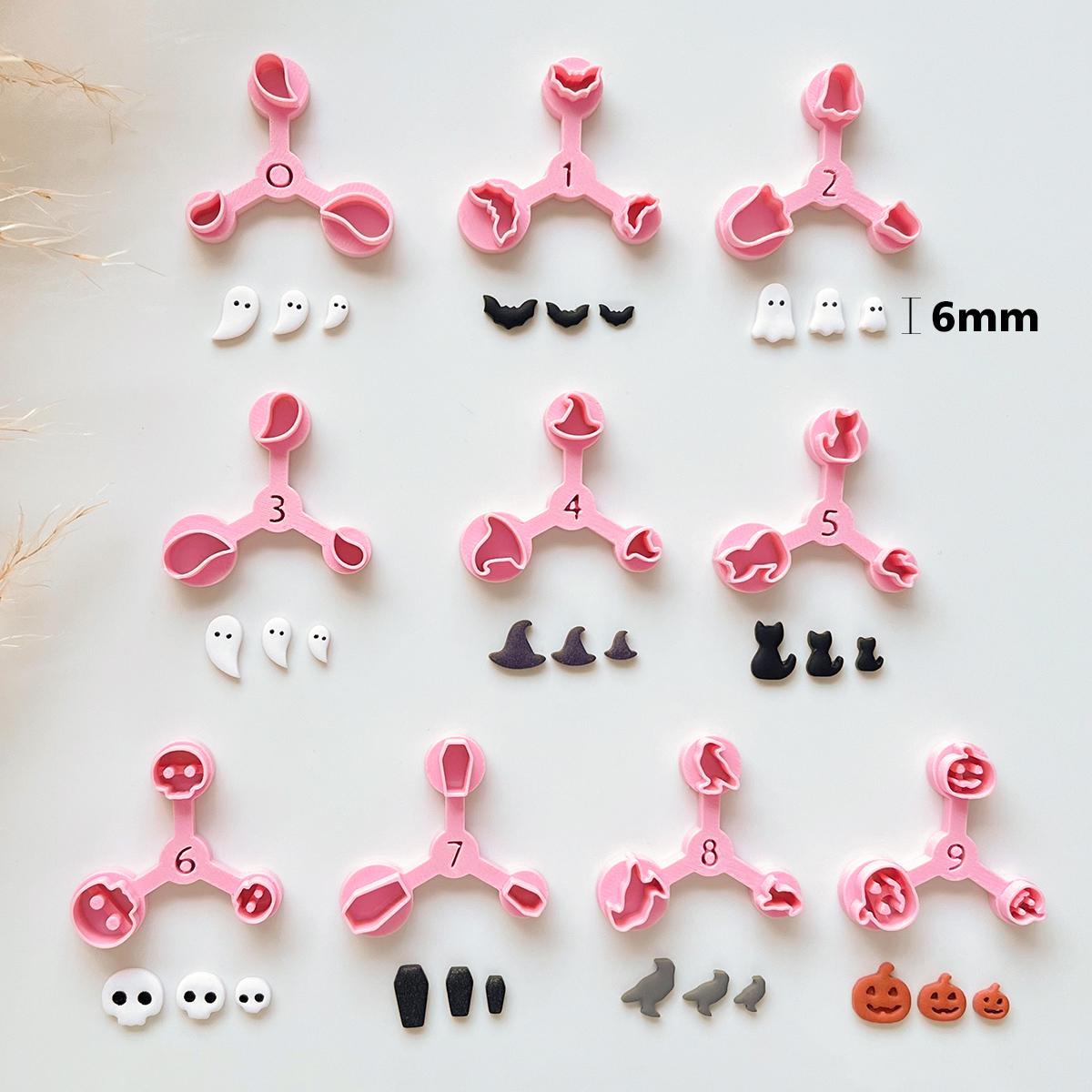 Keoker Mini Polymer Clay Cutters Halloween, Halloween Clay Cutters for ...