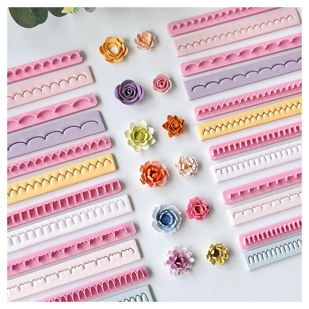 KEOKER Polymer Clay Flower Petal Line Cutter, Shape Polymer Clay ...