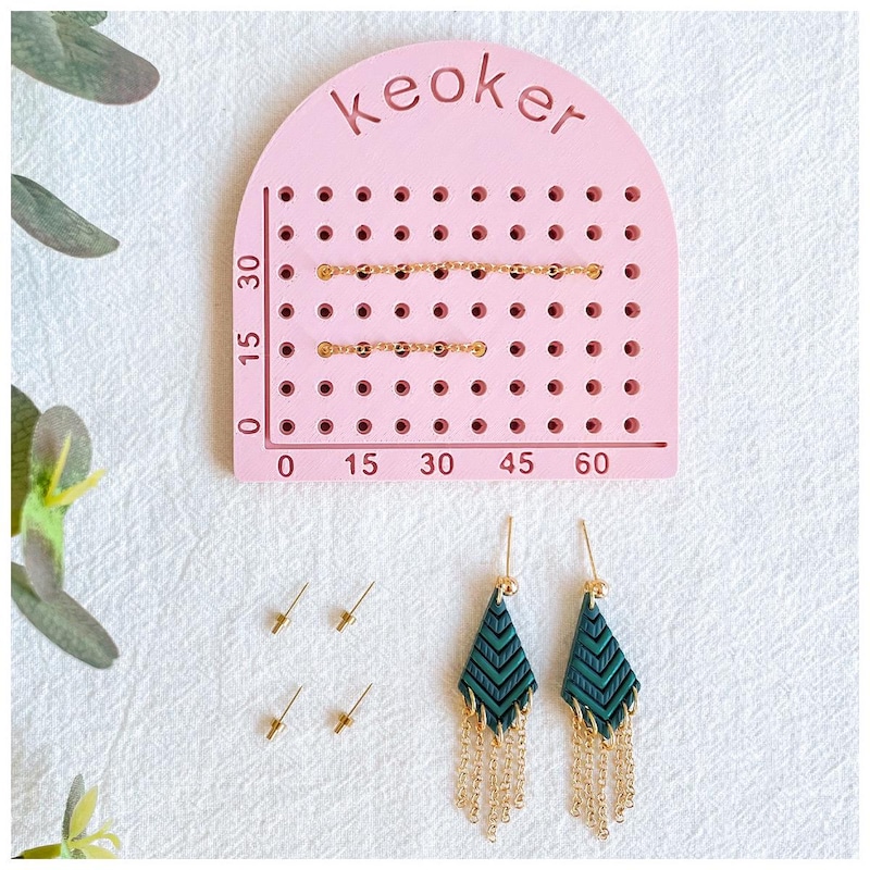 Clay Earrings With Chains - Etsy