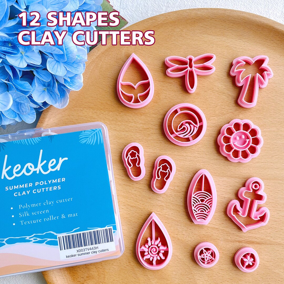KEOKER Polymer Clay Cutters, Summer Clay Cutters, Polymer Clay Cutters ...