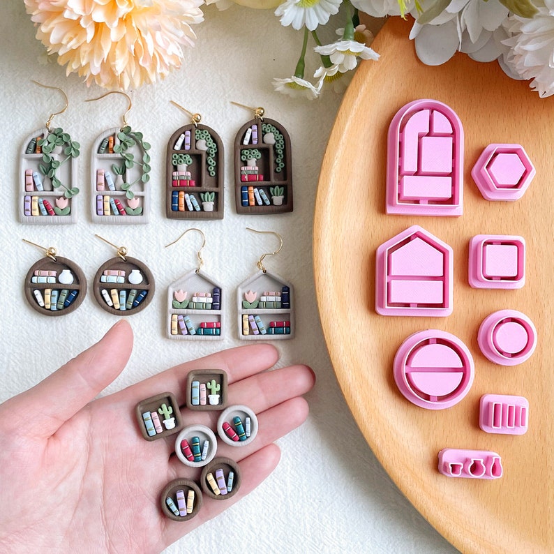 Keoker Back to School Clay Cutters, Polymer Clay Earrings Cutters for ...