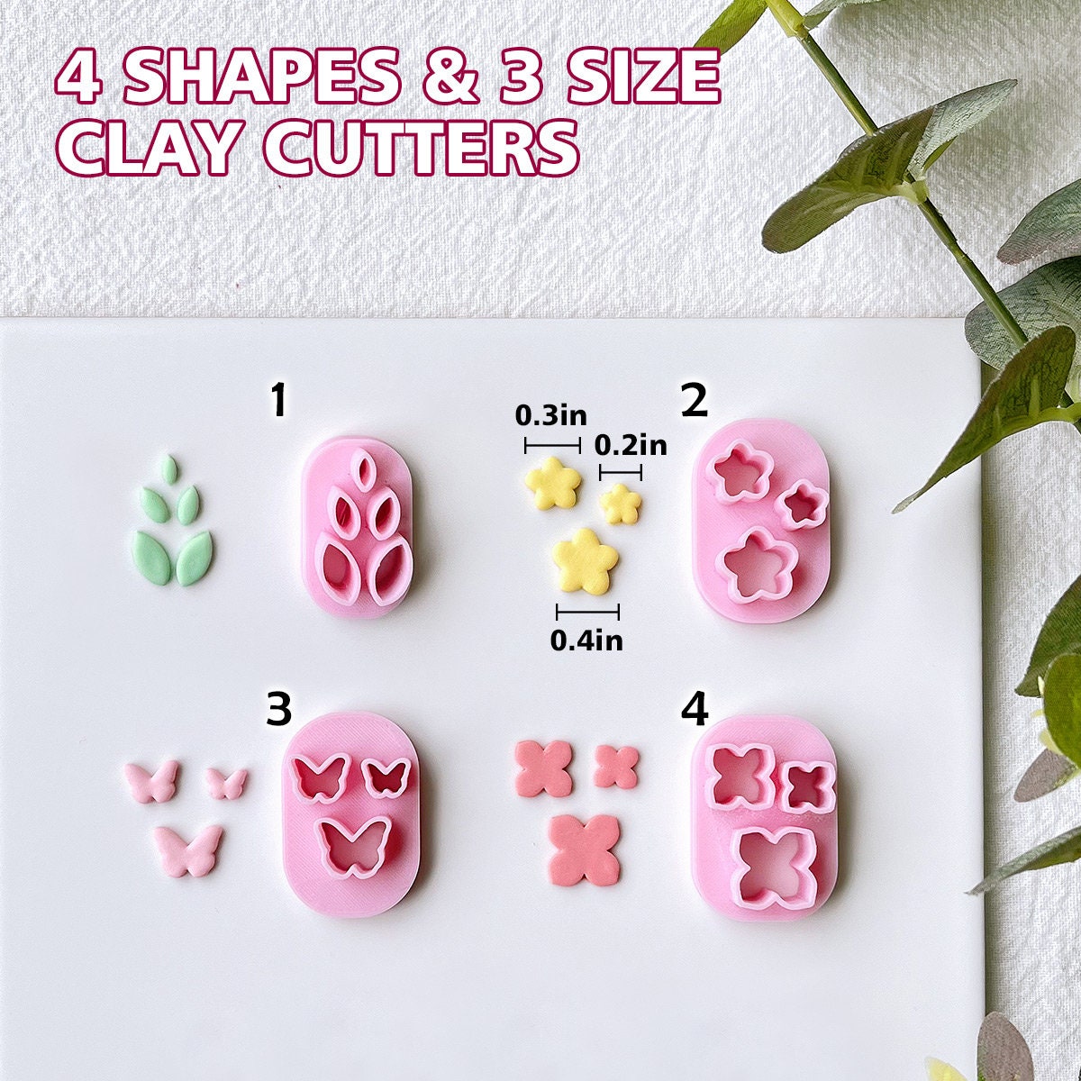 KEOKER Polymer Clay Cutters - Mini Clay Cutters for Polymer Clay ...