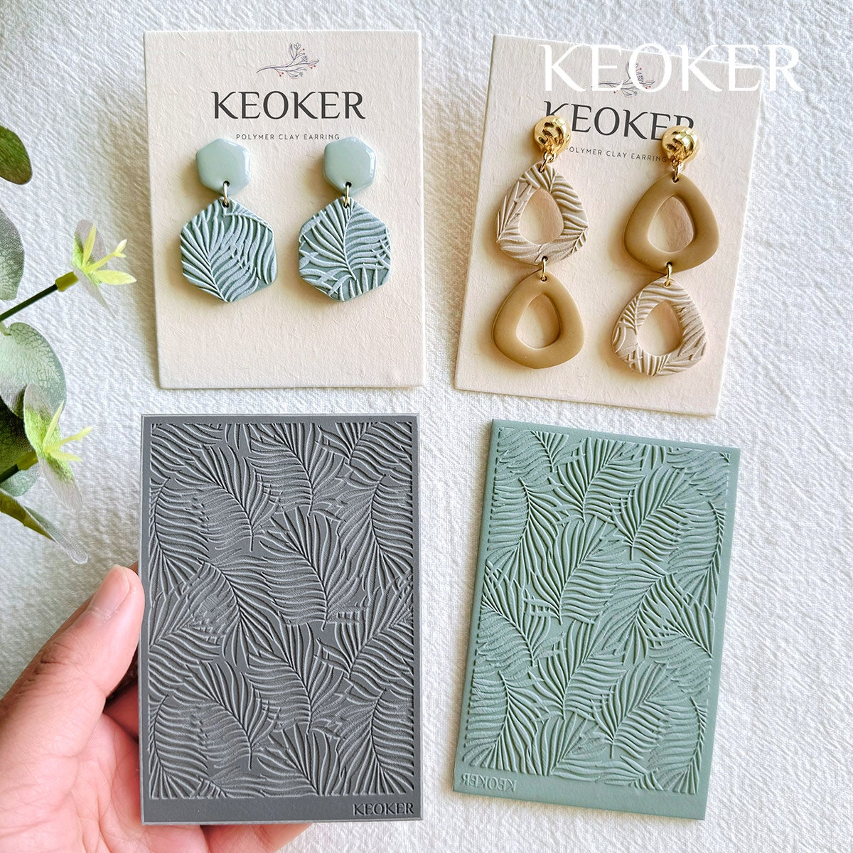 KEOKER Polymer Clay Texture Sheets, Clay Texture Mat for Making ...