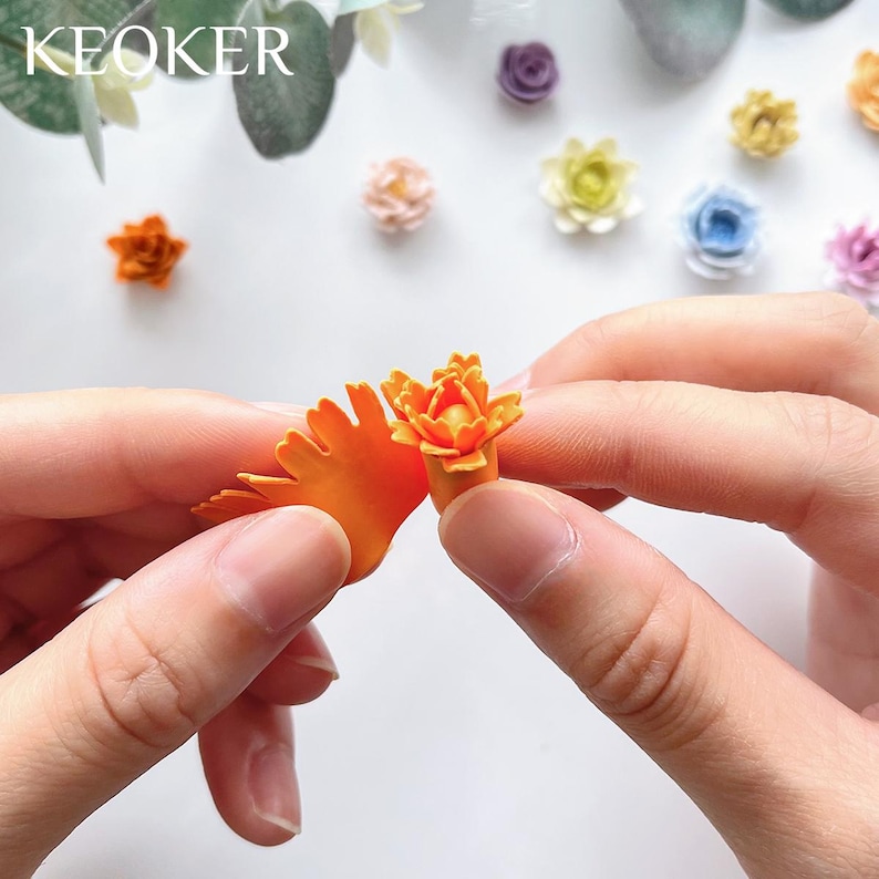 KEOKER Polymer Clay Flower Petal Line Cutter, Shape Polymer Clay ...