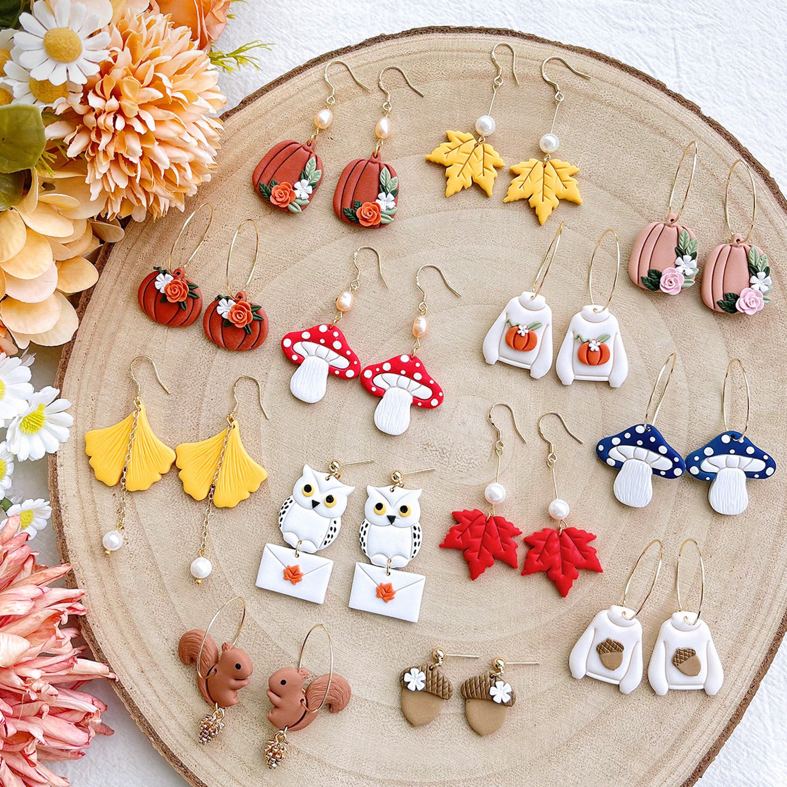 Keoker Fall Polymer Clay Cutters - Maple Leaf Clay Cutters for Earrings ...