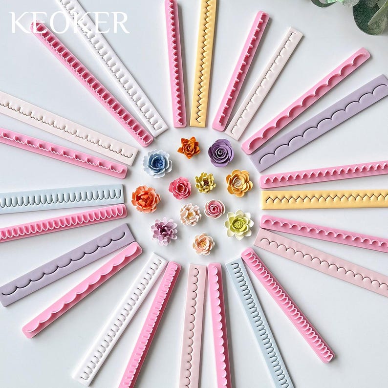 KEOKER Polymer Clay Flower Petal Line Cutter, Shape Polymer Clay ...