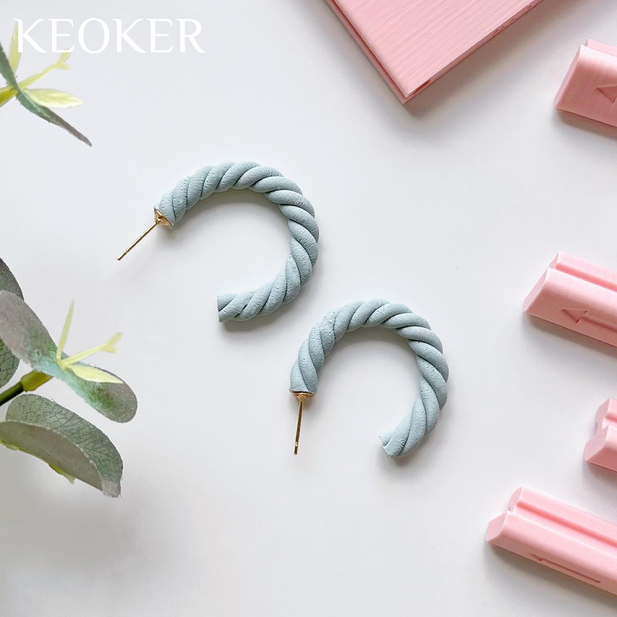 KEOKER Clay Tube Hoop Roller Guide, Clay Rolling Strip Shape Maker ...