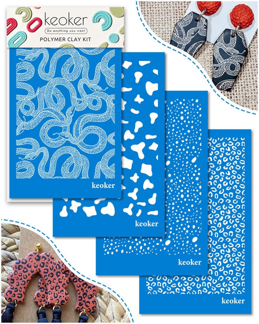 KEOKER Animal Print Silk Screen for Polymer Clay Cheetah - Etsy