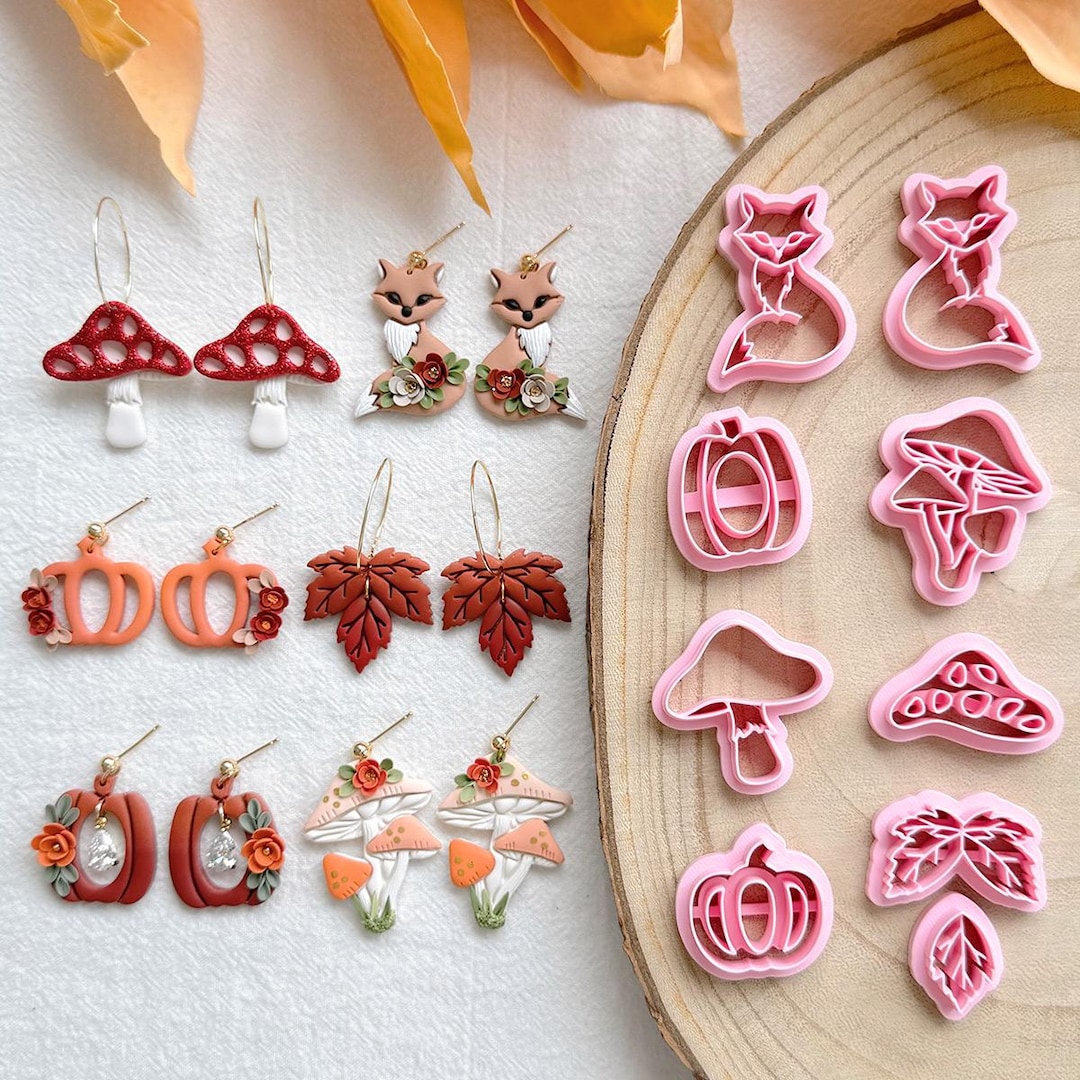 KEOKER Fall Polymer Clay Cutters, Fall Clay Cutters for Polymer Clay ...