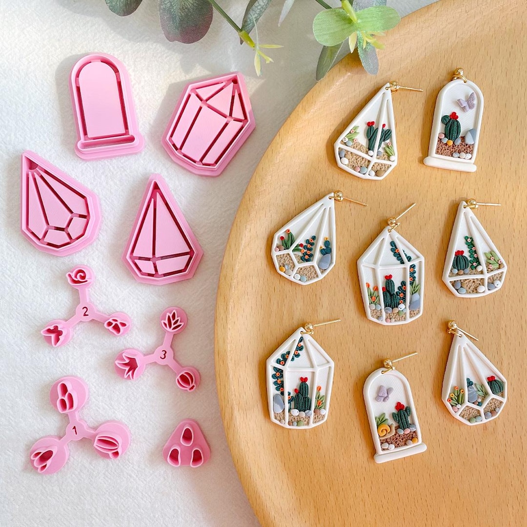 KEOKER Terrariums Clay Cutters, Polymer Clay Cutters, Spring Polymer ...