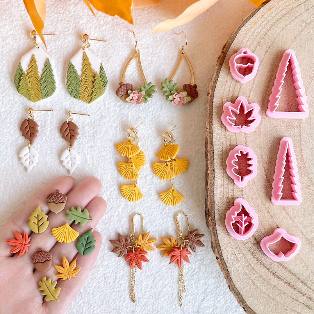 KEOKER Fall Polymer Clay Cutters, Fall Clay Cutters for Polymer Clay ...