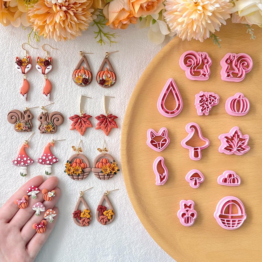 KEOKER Fall Polymer Clay Cutters for Polymer Clay Jewelry, Clay Earring ...