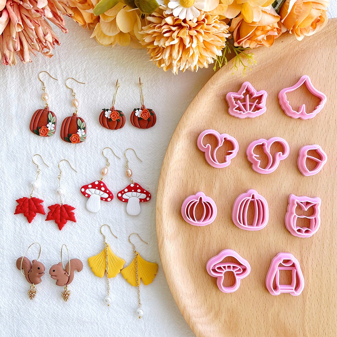 Keoker Fall Polymer Clay Cutters - Maple Leaf Clay Cutters for Earrings ...