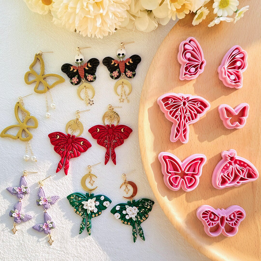 KEOKER Polymer Clay Cutters Butterfly - Luna Moth Polymer Clay Cutters ...