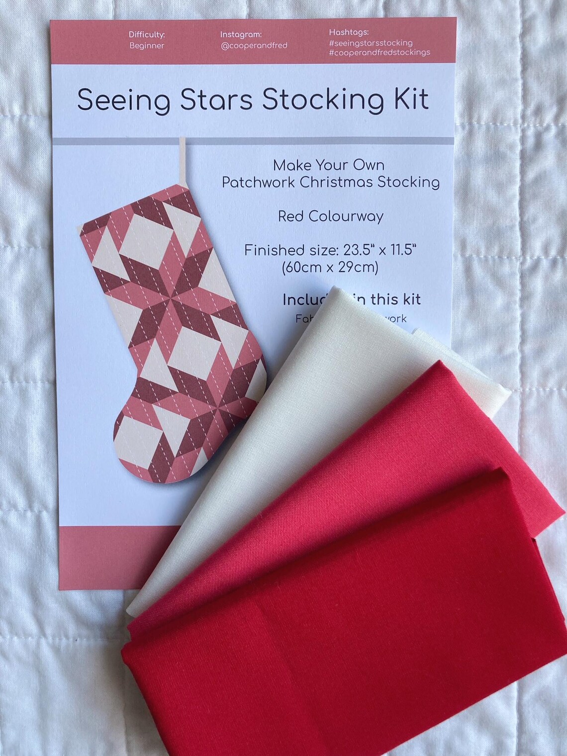 Make Your Own Patchwork Christmas Stocking Kit - Etsy UK
