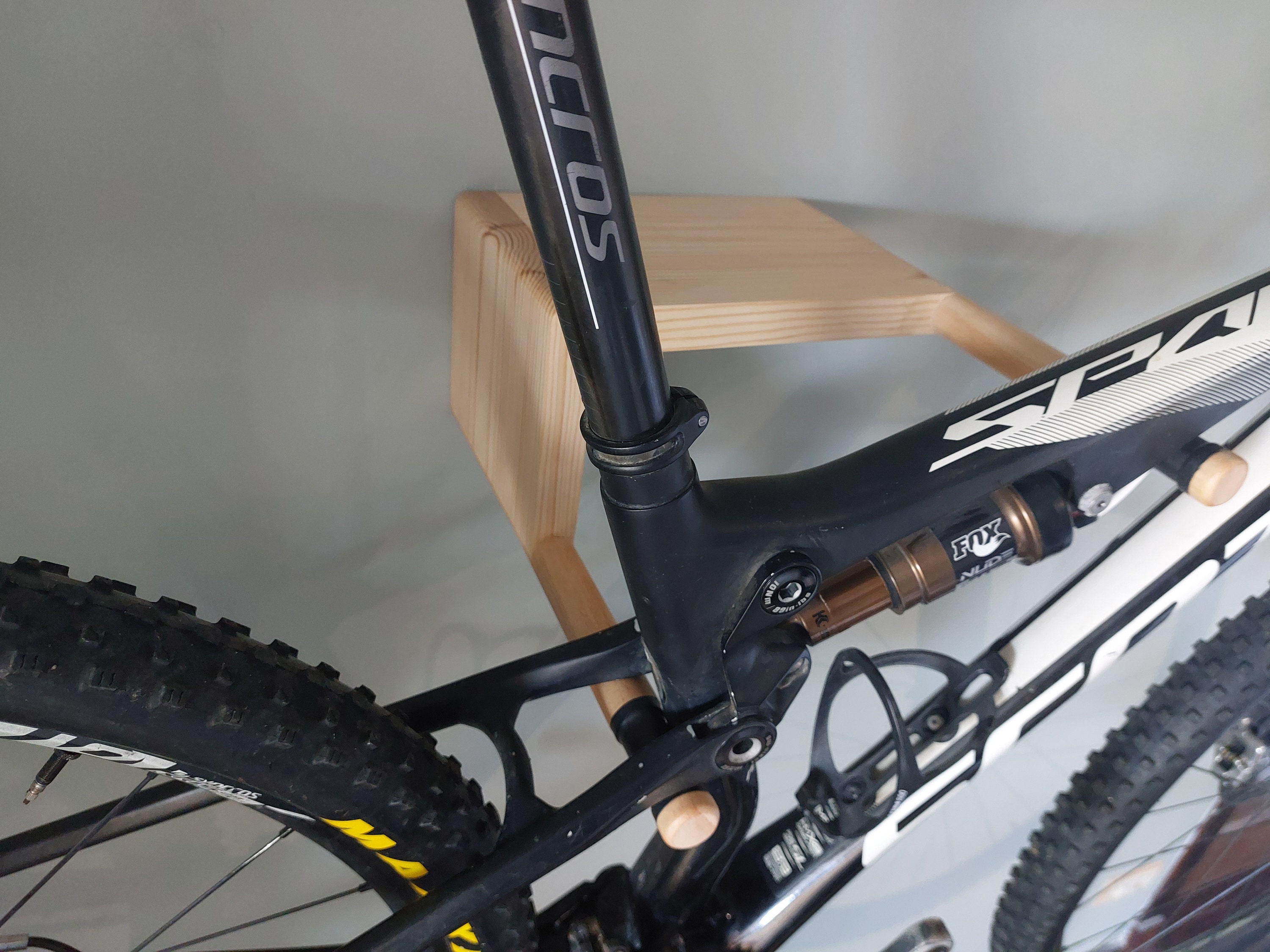 Bike Shelf Bicycle Shelf All Wood Custom Made to Your Bike No Assembly ...