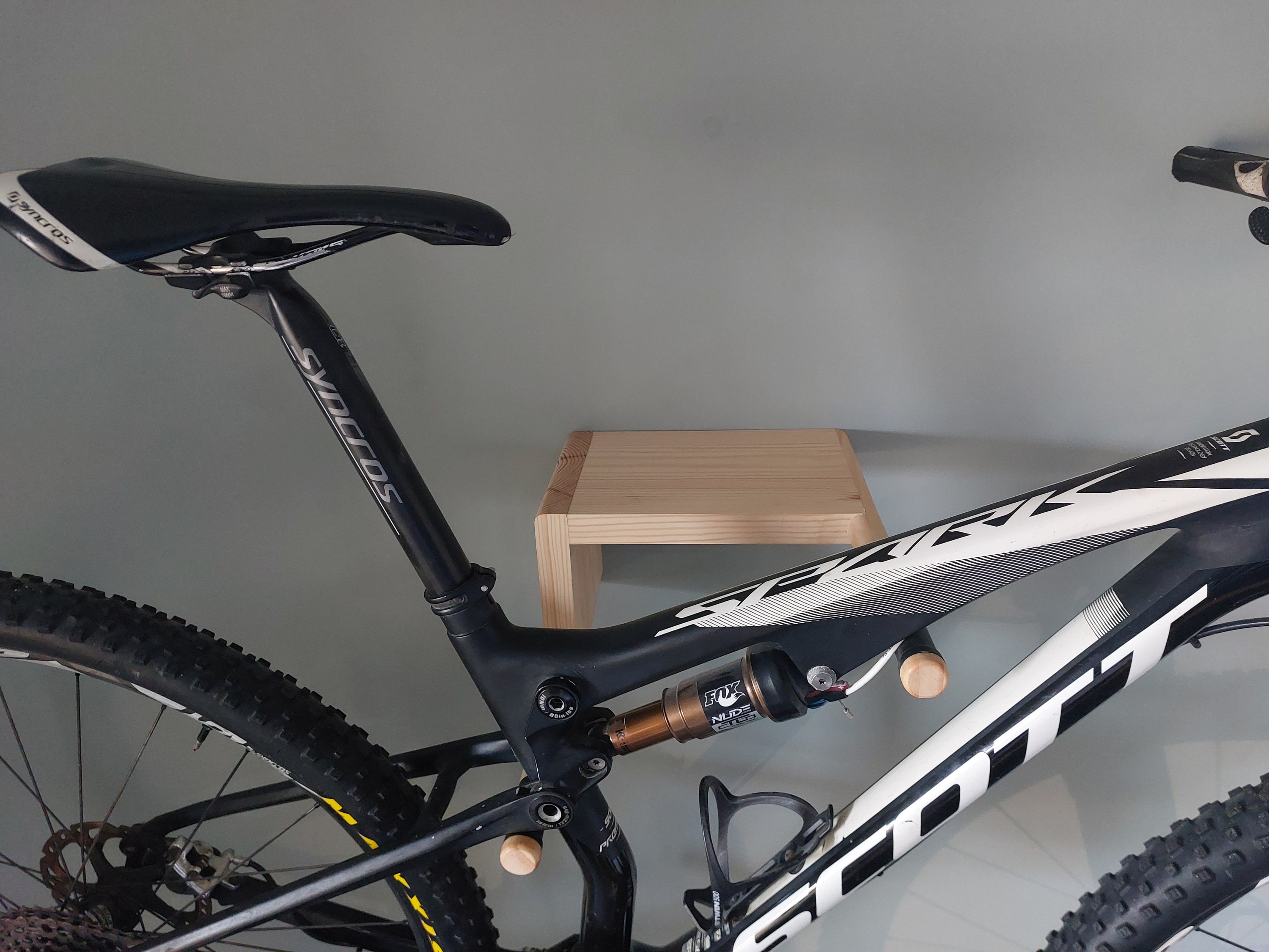 Bike Shelf Bicycle Shelf All Wood Custom Made to Your Bike No Assembly ...