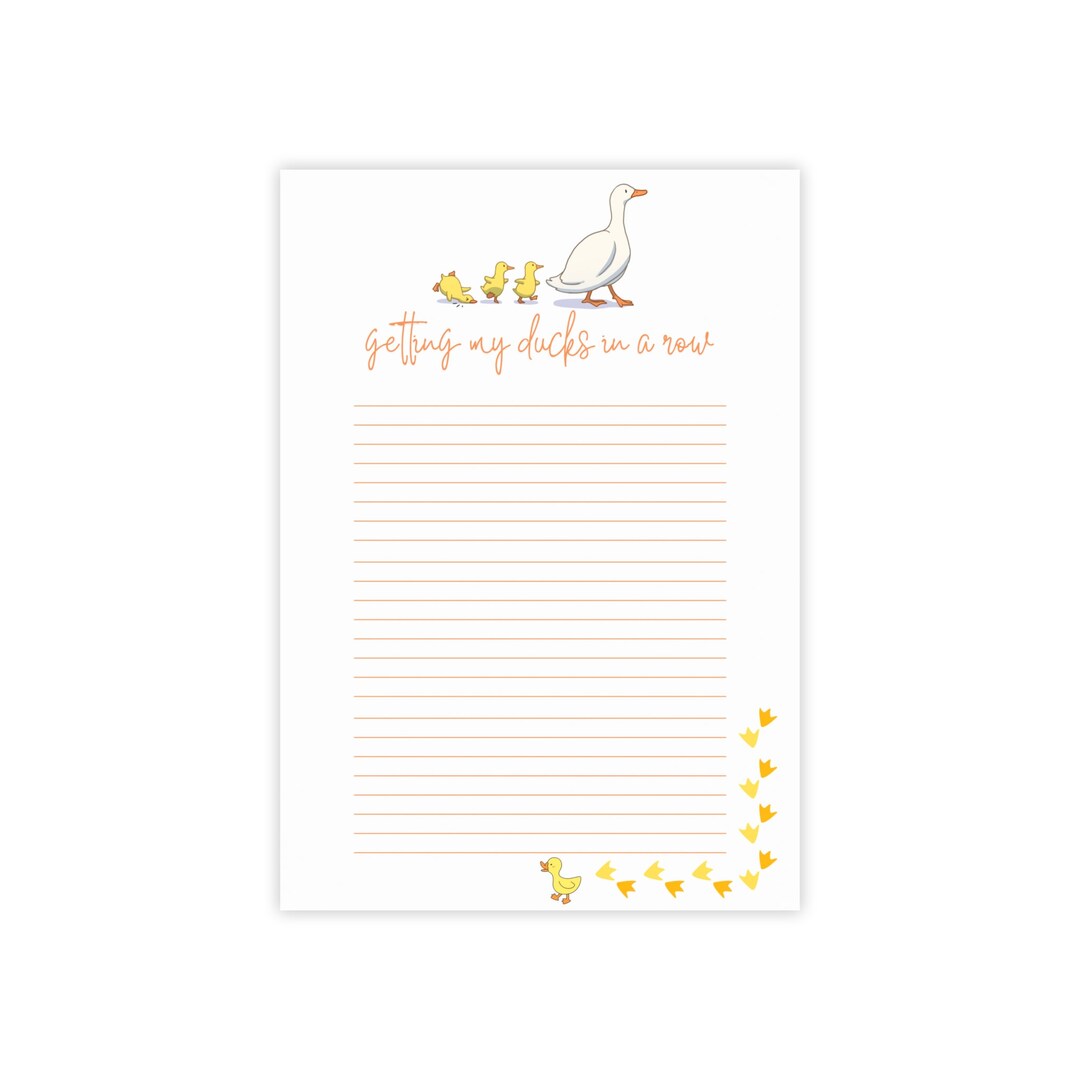 Post-it Note, Ducks in a Row Note, Custom Sticky Note, Sticky Note ...