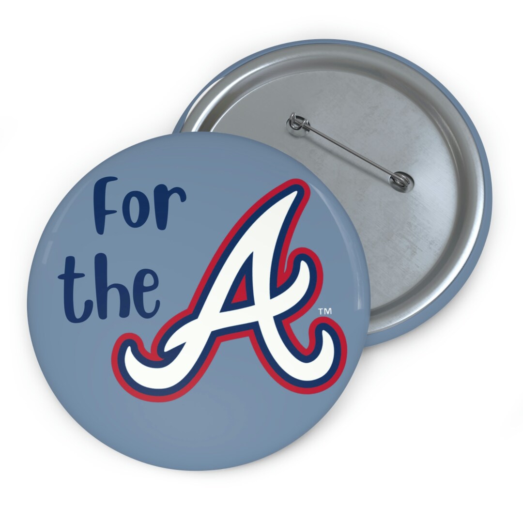 3' Atlanta Braves Button, Gameday Pin, Braves Button, Go Braves ...