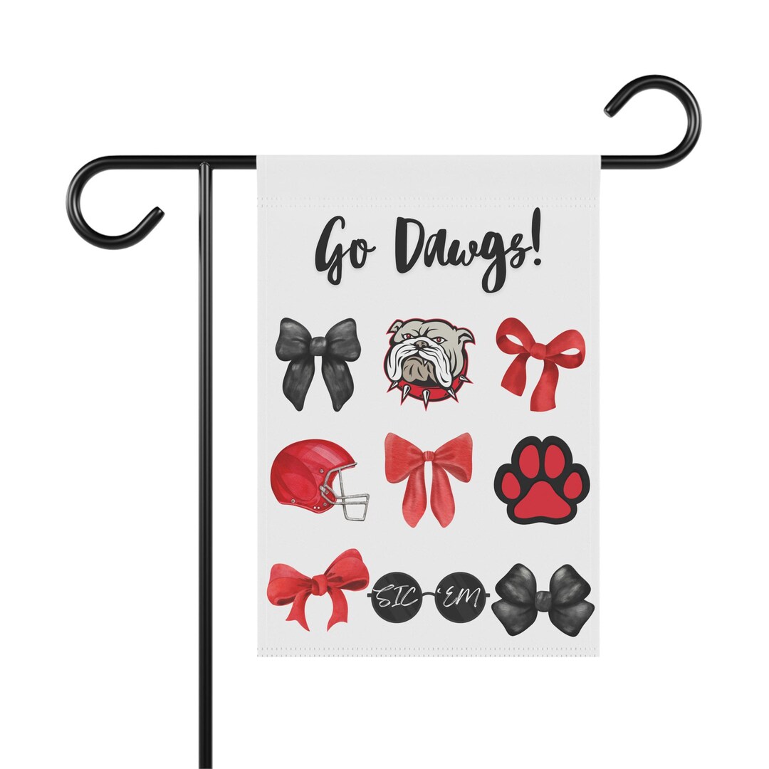 UGA Inspired Garden Flag, Garden & House Banner, Go Dawgs Garden Flag ...