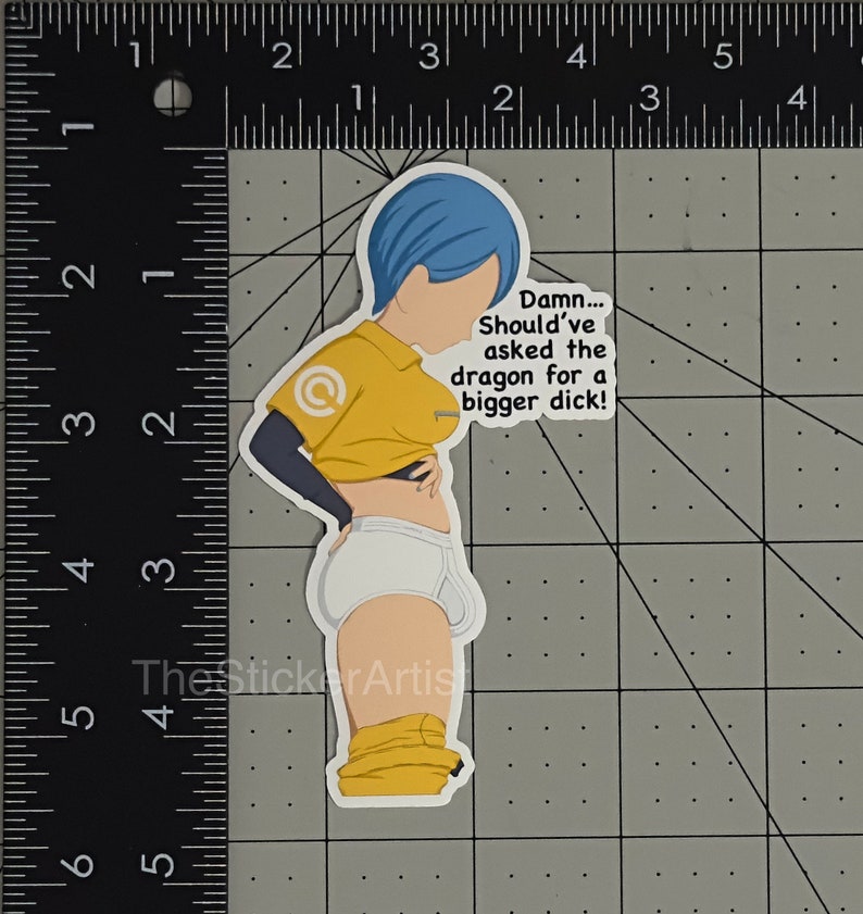 Bulma Futanari Wish Dragon Ball Super Hero Vinyl Sticker Etsy